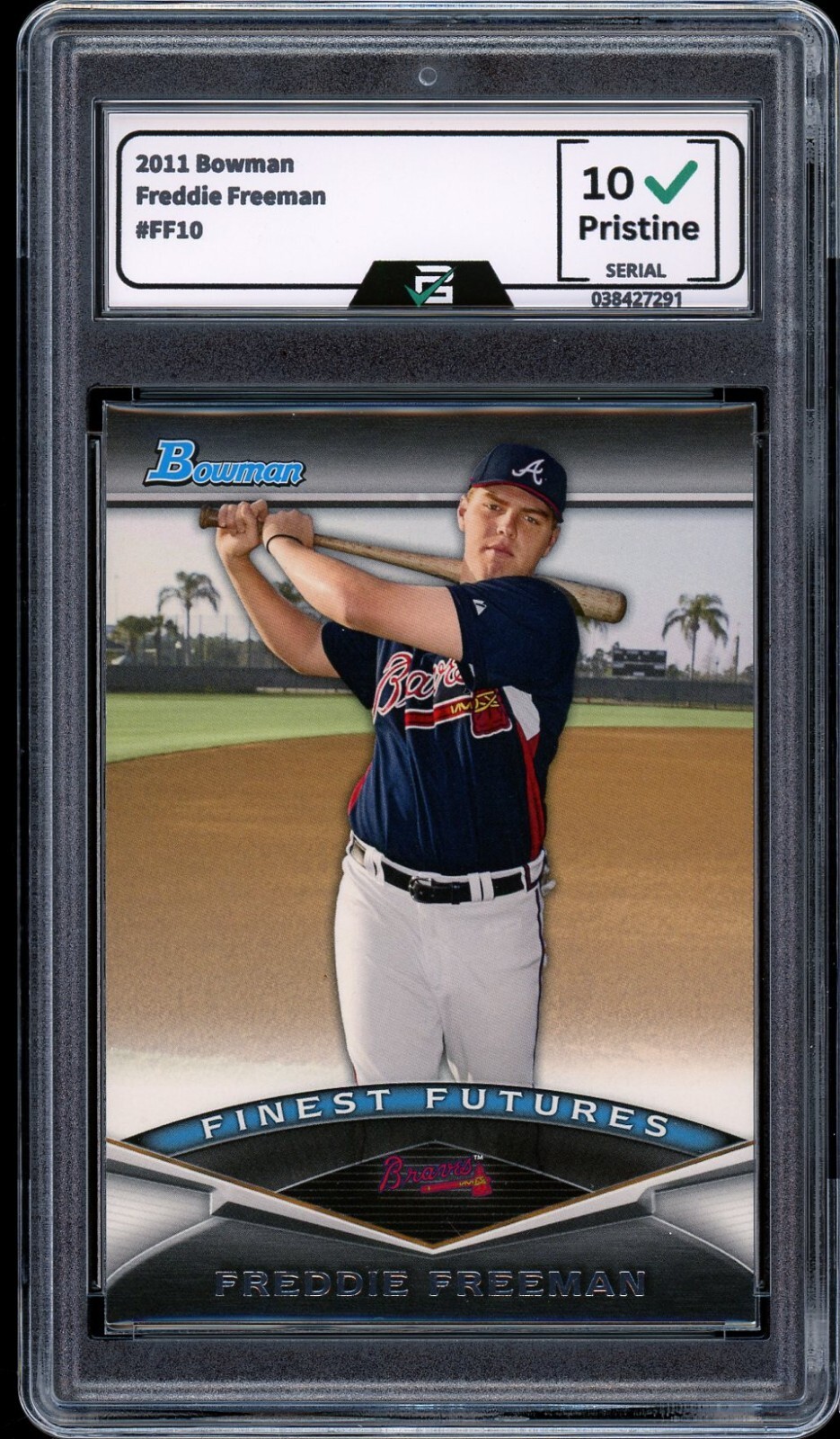 2011 Bowman Draft #FF10 Freddie Freeman GRADED 10 GEM Mint Rookie ...
