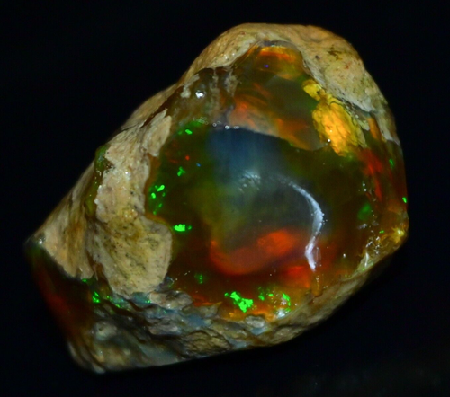 Opale de feu multi brute 117,40 carats opale naturelle éthiopienne ...