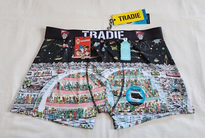 Tradie Work N Surf Mens Where's Wally The Future Microfibre Trunk Brief ...