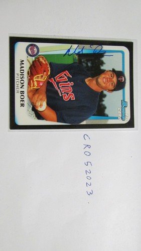 2012 Bowman Madison Boer signed Baseball Card | eBay