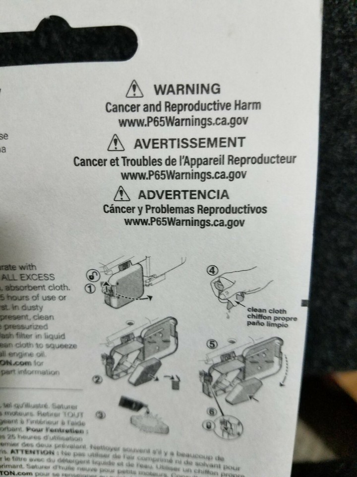 Lawn Mower Air Filter Briggs & Stratton 797301 Genuine Part Fits 675 ...