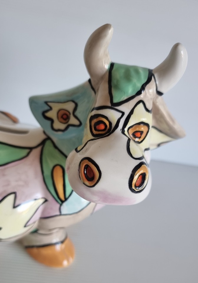 Large Ceramic Cow Money Box, Multicoloured #C1 | eBay