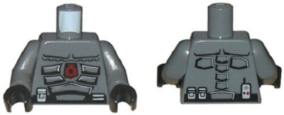 LEGO Minifigure Dark Bluish Gray Torso Circuits Body Armor Skeleton ...