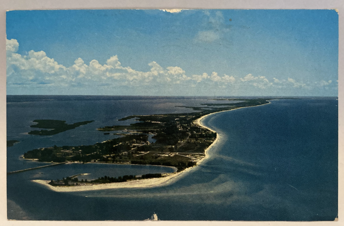 Aerial View of Longboat Key to Anna Marie Bridge Beach Florida Vintage ...