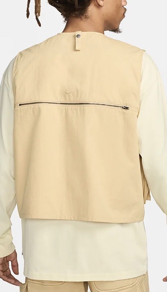 $175 Men XL NIKE LIFE UTILITY VEST SESAME TAN FN3214-252 Cotton New | eBay