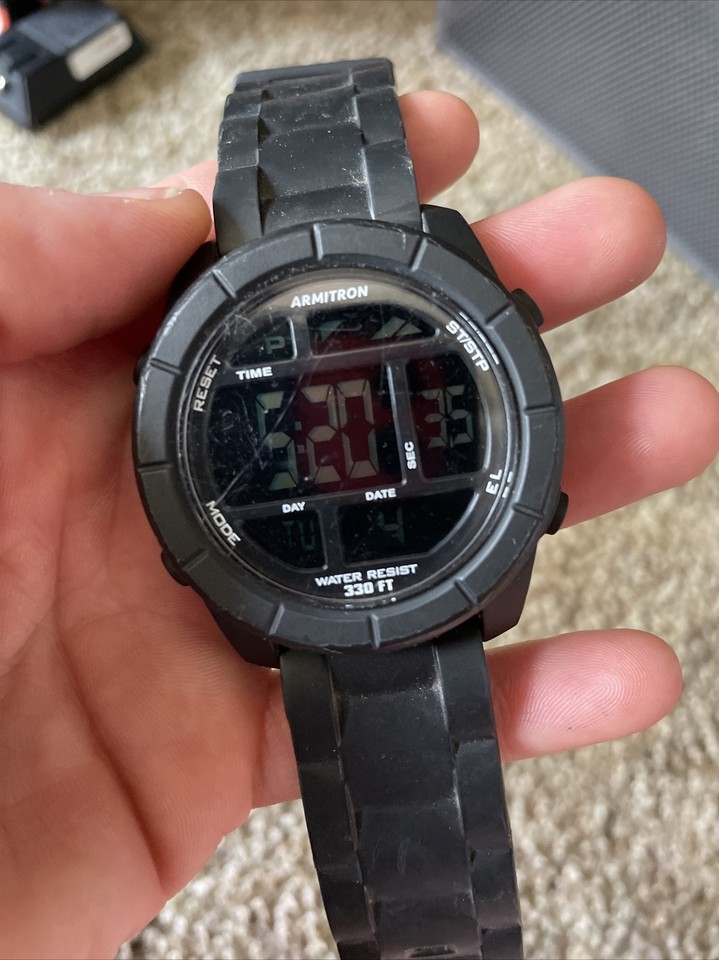 Armitron All Sport 40/8253 Mens Black Digital Quartz WR 100M Watch | eBay