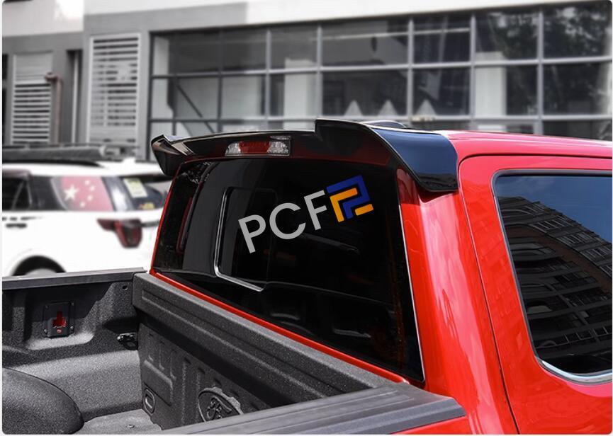 For Ford F-150 raptor F150 2021-2024 ABS Gloss Black Rear Roof Spoiler ...