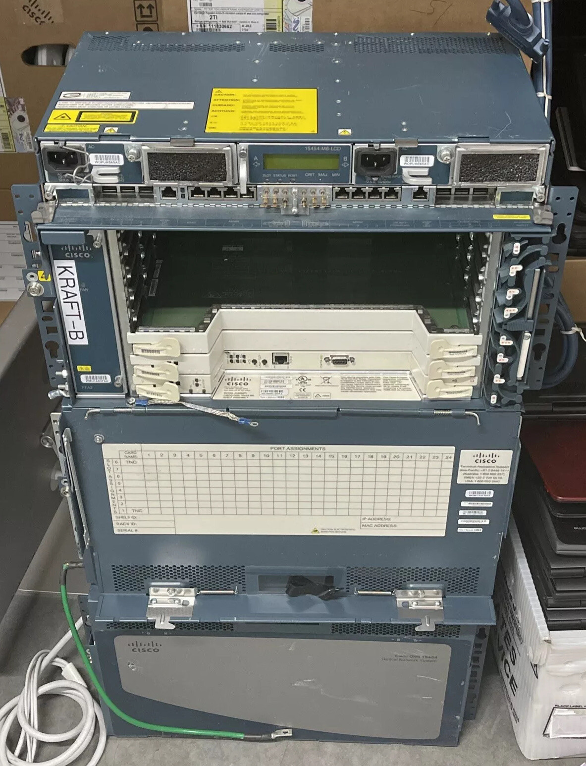 CISCO, 15454-M6-SA, ONS 15454 8 SLOT SHELF w/ control cards | eBay