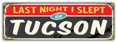 Tucson City Arizona USA State Vintage Emblem Car Bumper Sticker Decal ...