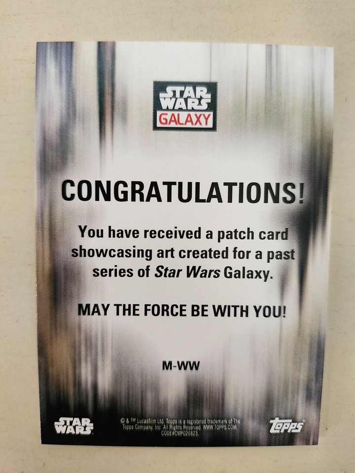 Star Wars Galaxy Ewok Thick Patch Fabric Insert Topps M-WW COOL! | eBay