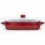Golden Rabbit Enamelware 10.5 Quart Roasting Pan with Glass Lid, Color ...