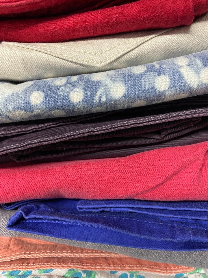 Bulk Denim Jeans Lot 10+ lb Mens Womens Scrap Crafting Blue Colored ...