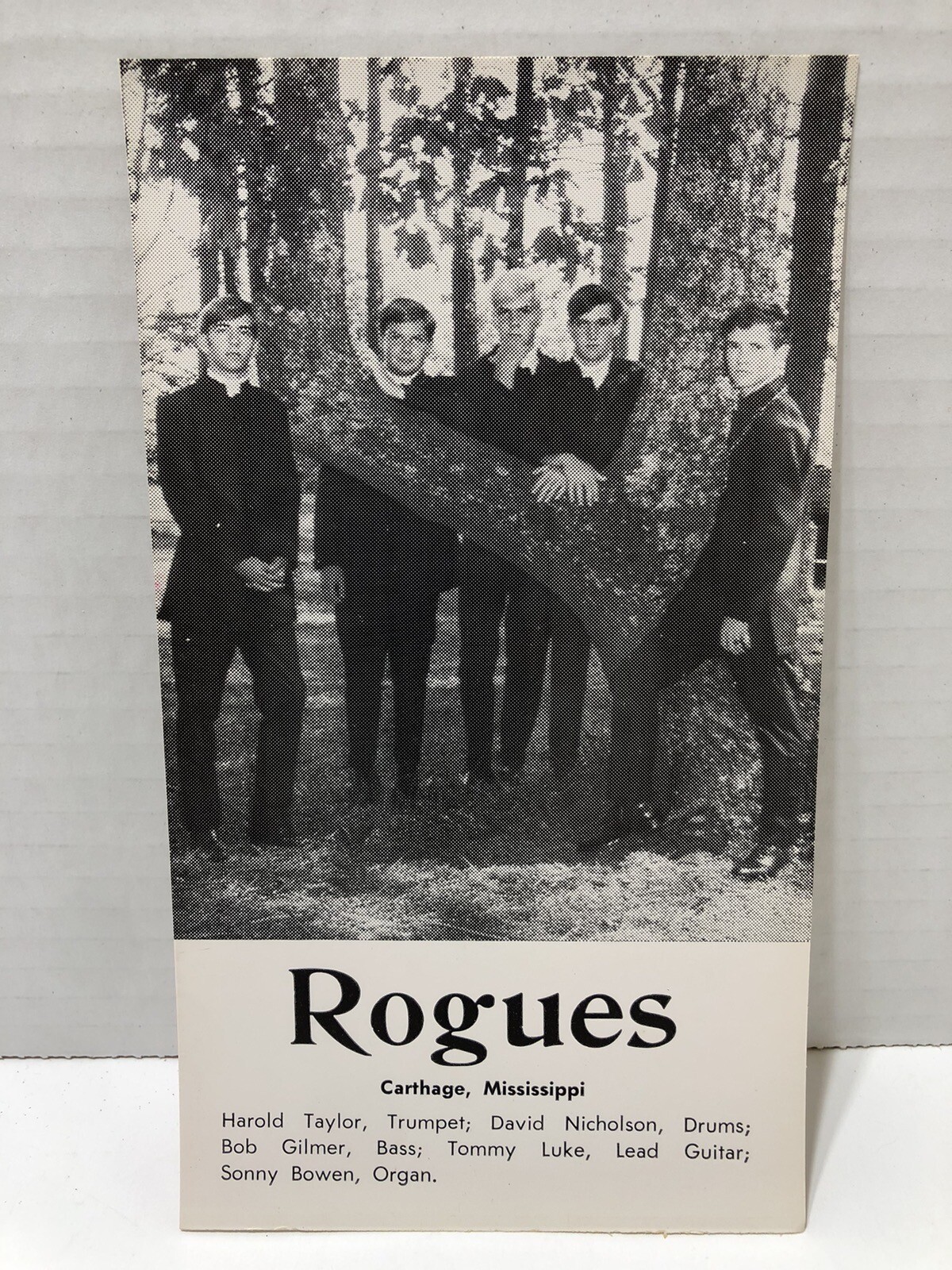 Vintage 1960s ROGUES Carthage Mississippi Small Town Rock Band Group Ad ...