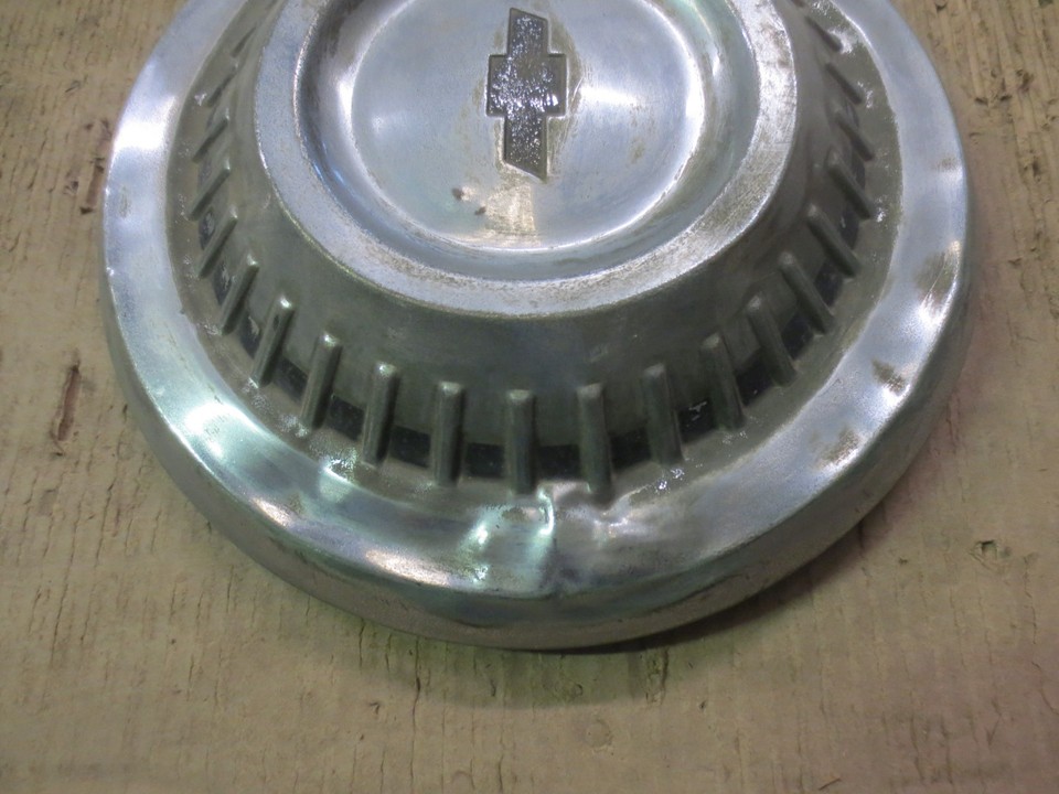 1964 64 65 Chevrolet Hubcap Rim Center Hub Cap Cover POVERTY DOG DISH ...
