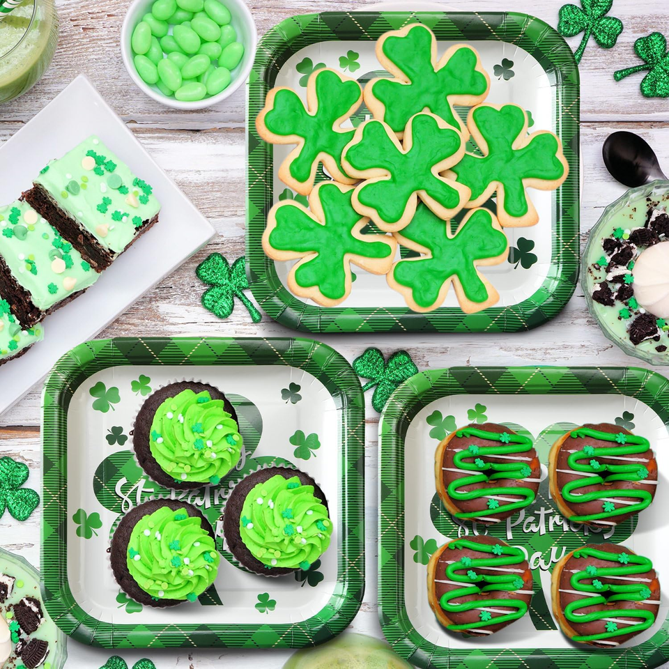 200 Pcs St Patrick'S Day Paper Plates and Napkins Includes 8.54 ...