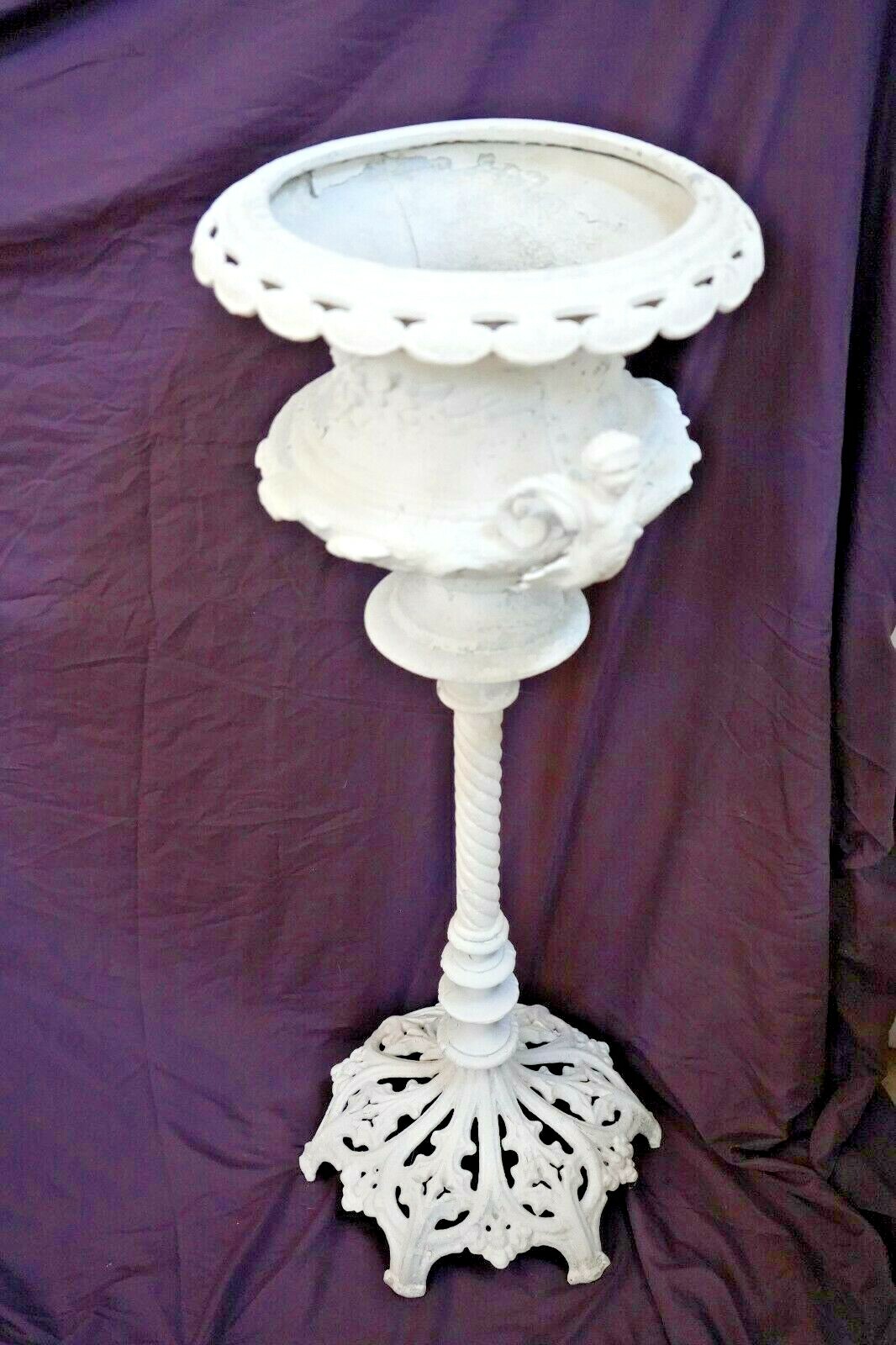 Vintage Angel Plant Stand Tall solid cast Aluminum Italian style tall ...