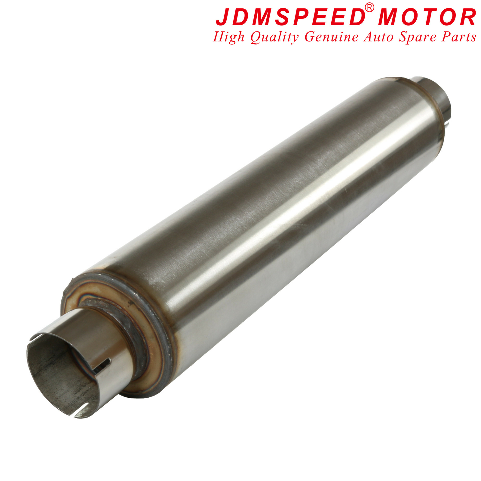 Universal Stainless Steel Exhaust Silencer Box 4" Round x 2.5" Bore x ...