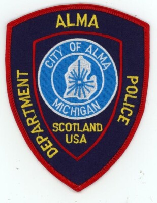 MICHIGAN MI ALMA POLICE NICE SHOULDER PATCH SHERIFF | eBay