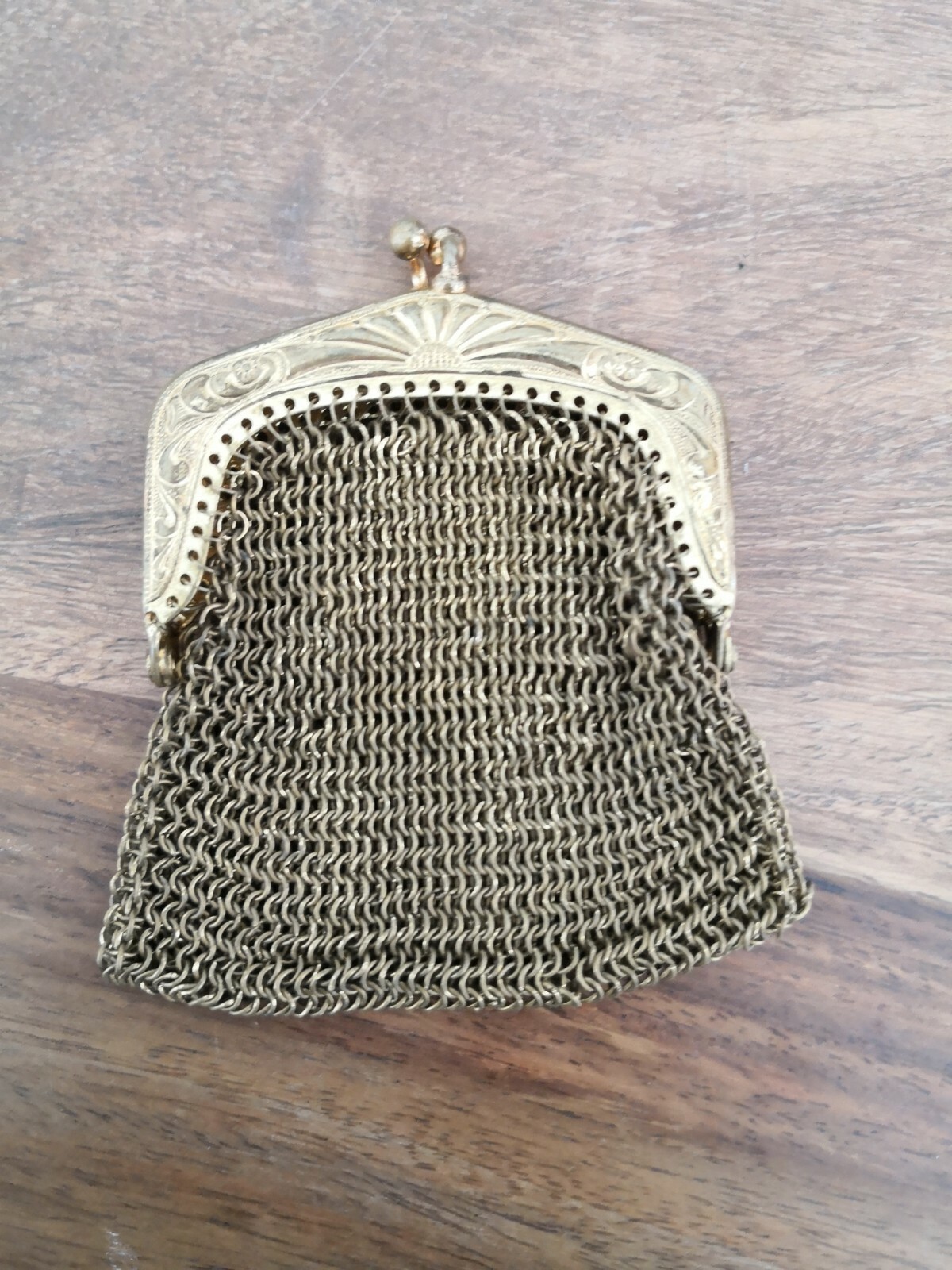 Ancienne bourse aumoniere en métal doré Style art déco | eBay