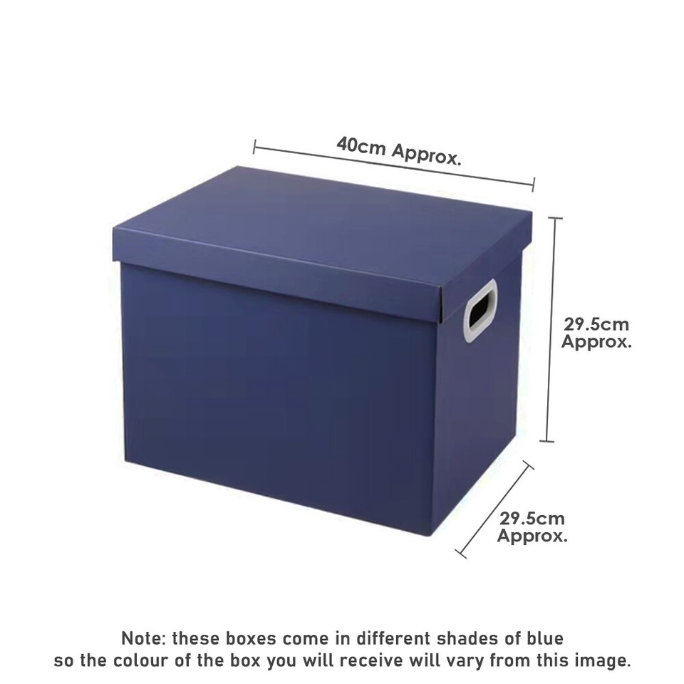 Cardboard Storage Boxes Strong Durable With Lid & Handles Home Office ...