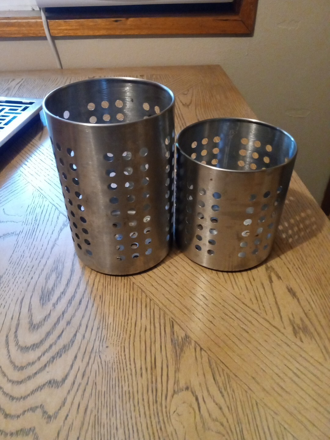 Large Kitchen Utensil Caddy IKEA ORDNING Stainless Steel Cooking Tools ...