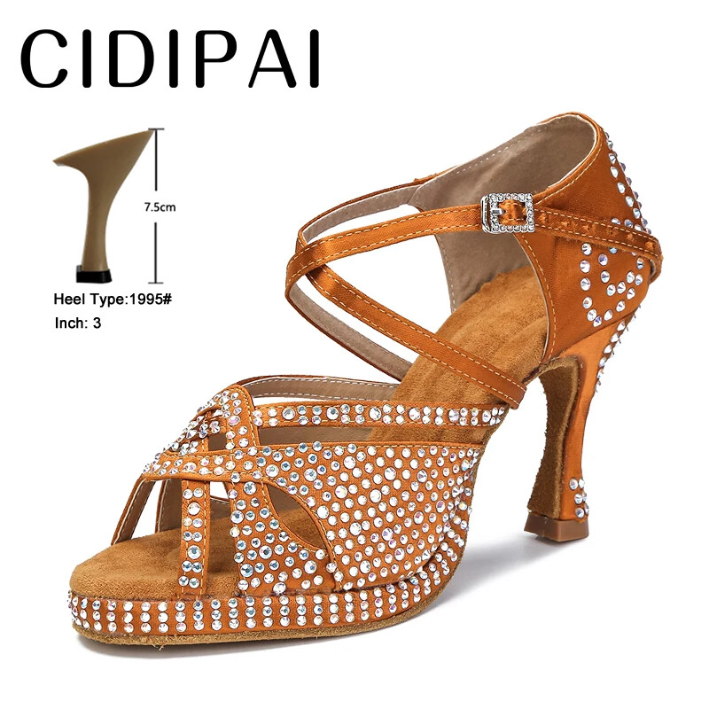 Women Ballroom Platform Latin Dance Shoes Girls Party Performance Shoes ...