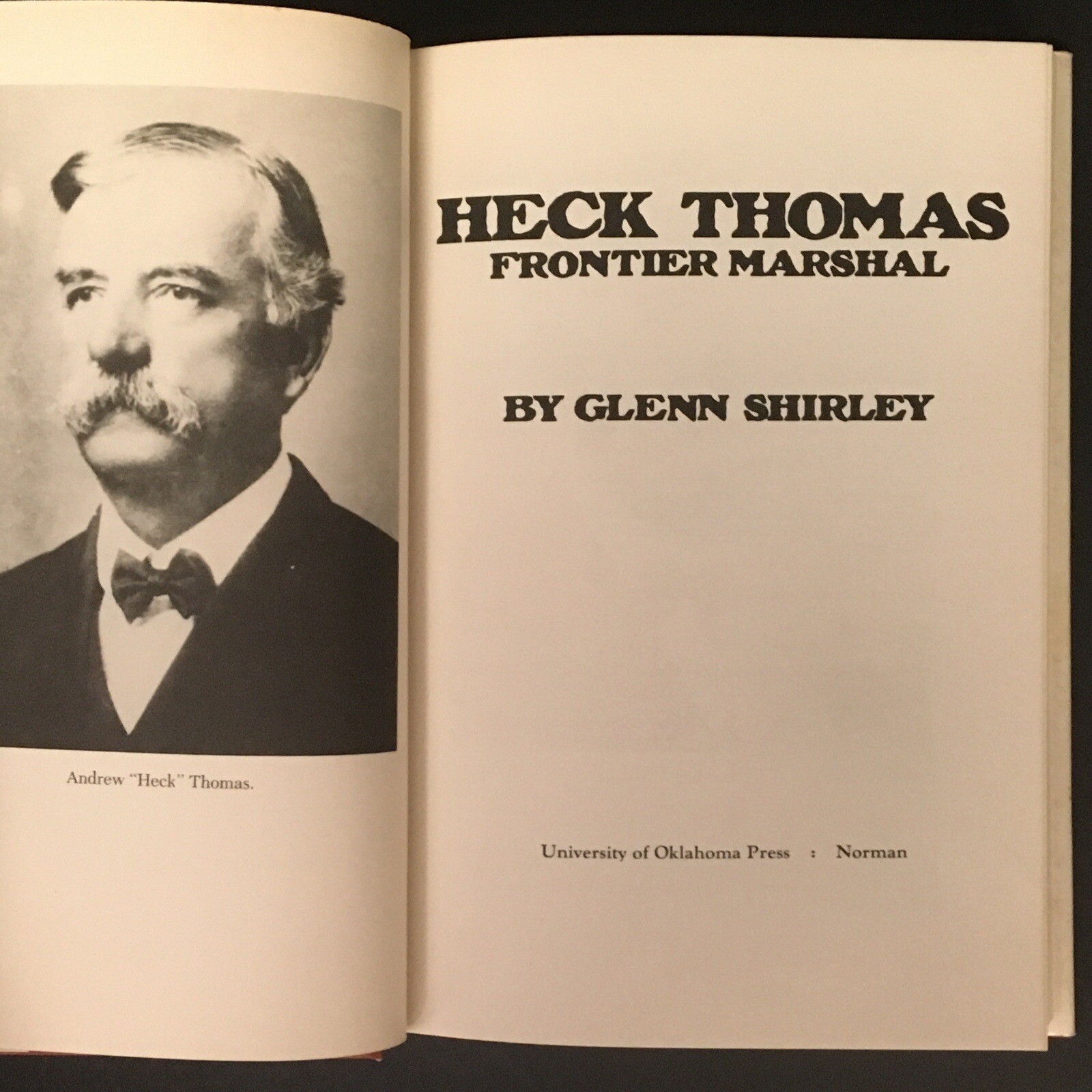 Heck Thomas Frontier Marshal by Glenn Shirley 1962 285 Pages HB DJ VGUC ...