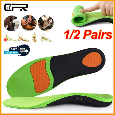 Orthotic Shoe Insoles Insert Flat Feet High Arch Support Plantar ...
