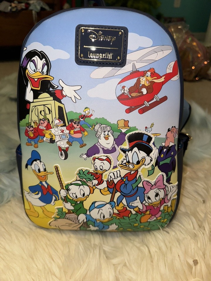NWT Loungefly Disney Ducktales Cast Faux Leather Mini Backpack! SCROOGE ...