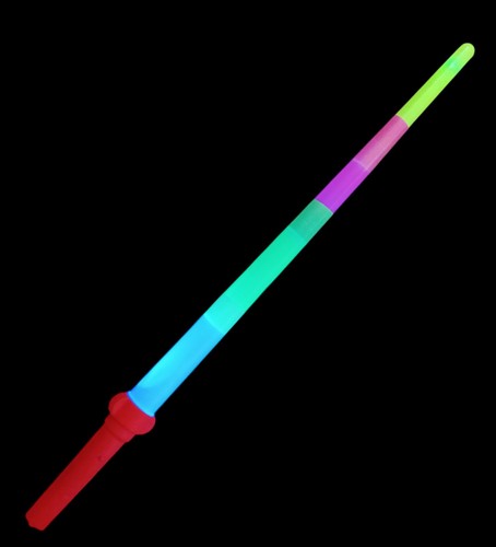 Light Up Expandable Multicolor Neon Sword Light Saber Collapsible ...