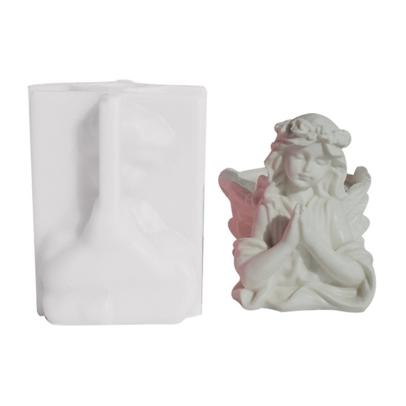 Praying Angel Vase Silicone Mold Melt Aromatherapy Making Cupcake ...
