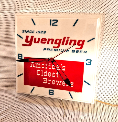 Amazing - Early 1950s YUENGLING Premium Beer Lighted Advertising Clock ...