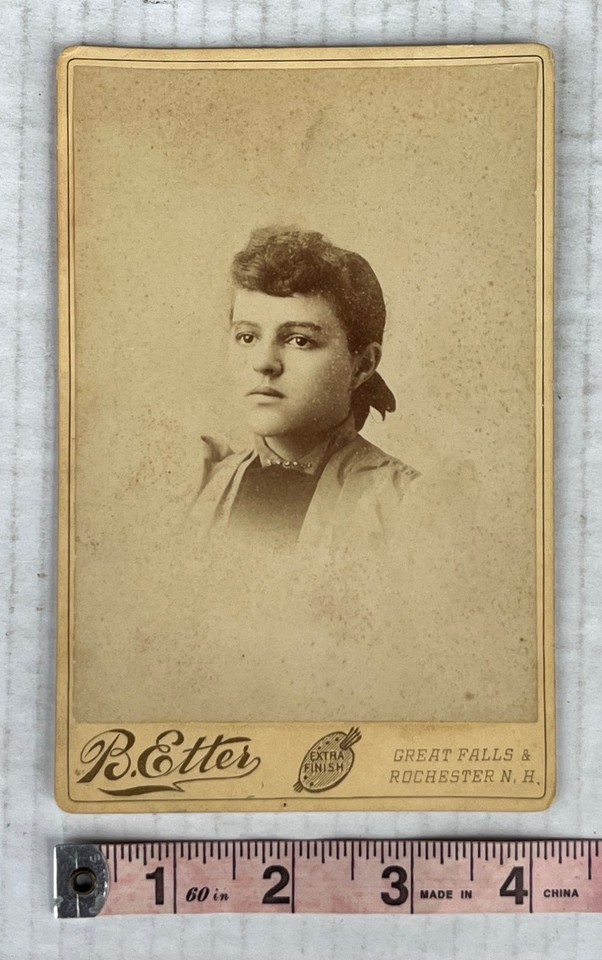 Victorian Cabinet Card Portrait Woman B Etter Great Falls Rochester NH ...