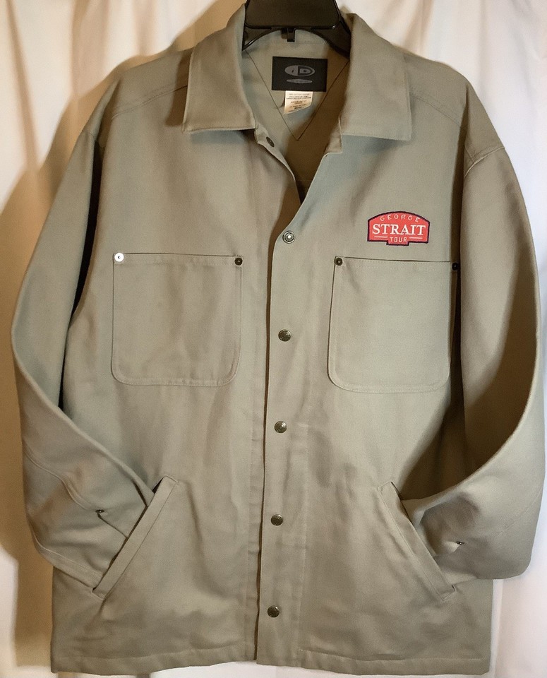 George Strait Tour Jacket, Khaki, Sz Medium, Snap Front, Pockets | eBay UK