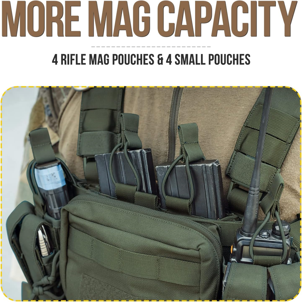 New Tactical Chest Rig Adjustable Detachable Chest Rigs with Mag Pouch ...
