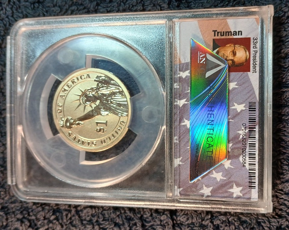 2015-P HARRY S. TRUMAN REVERSE PROOF PRESIDENTIAL DOLLAR ANACS Graded ...