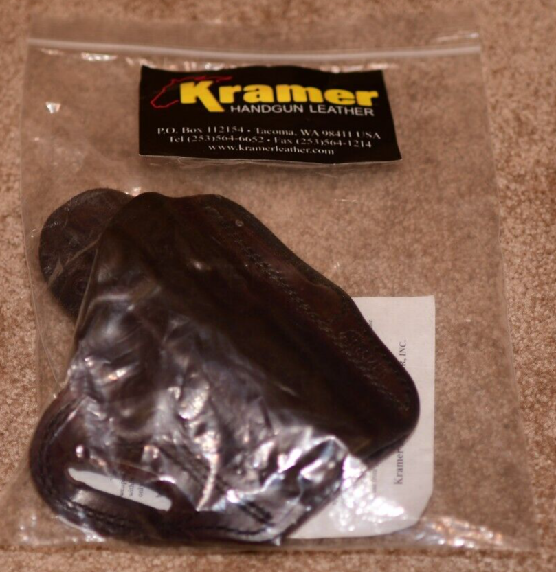 Kramer Mahogany Belt Scabbard Horsehide Leather OWB Holster STI VIP ...
