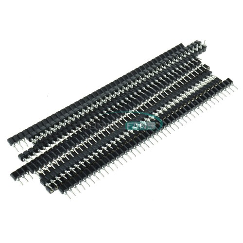 20PCS 40Pin 2.54mm Single Row Round Female Pin Header Socket gold ...