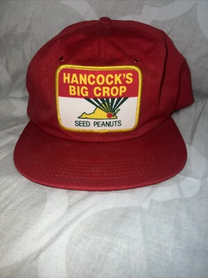 Vtg Hancock’s Big Crop Peanut Seed Farm PATCH SNAPBACK TRUCKER HAT CAP ...