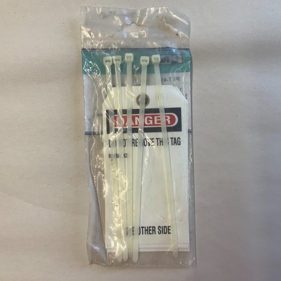 Pack of 5 Panduit Lockout Tags with Cable Ties PVT-41 | eBay
