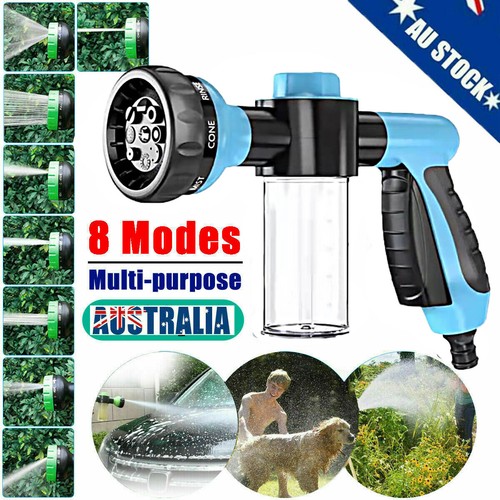 8 in 1 Jet Spray Gun Soap Dispenser Garden Water Hose Nozzle Car ...