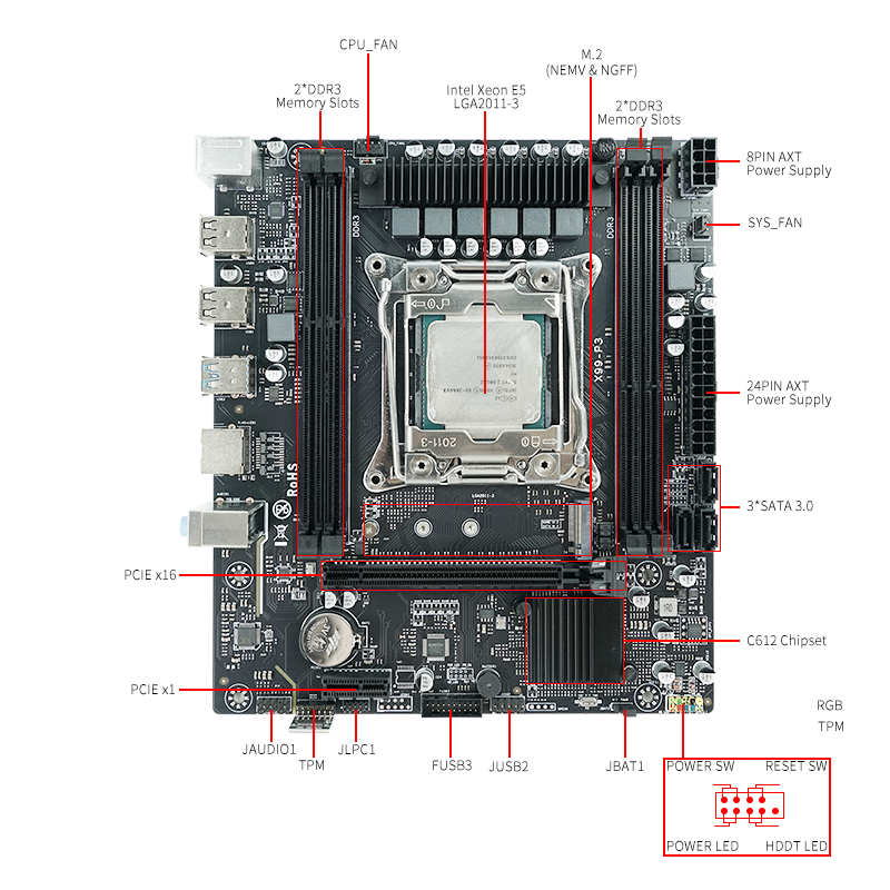 CPU Motherboard Combo X99 18 Core Processor up to 128GB RAM LGA 2011-V3 ...