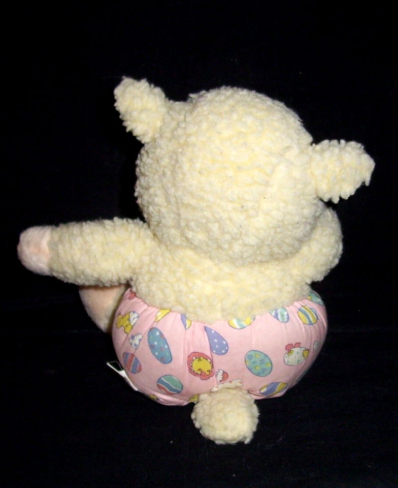 VTG 11" Plush Creations Inc Pacifier Lamb Sheep Easter Egg Print ...