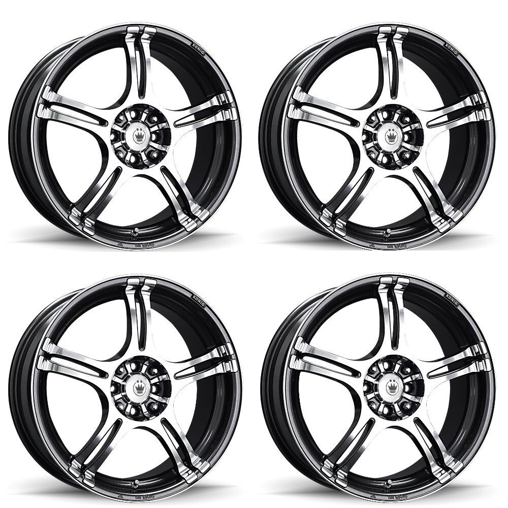 Set 4 15" Konig 48A Incident 15x6.5 Wheels 4x100 4x4.50 +40mm | eBay