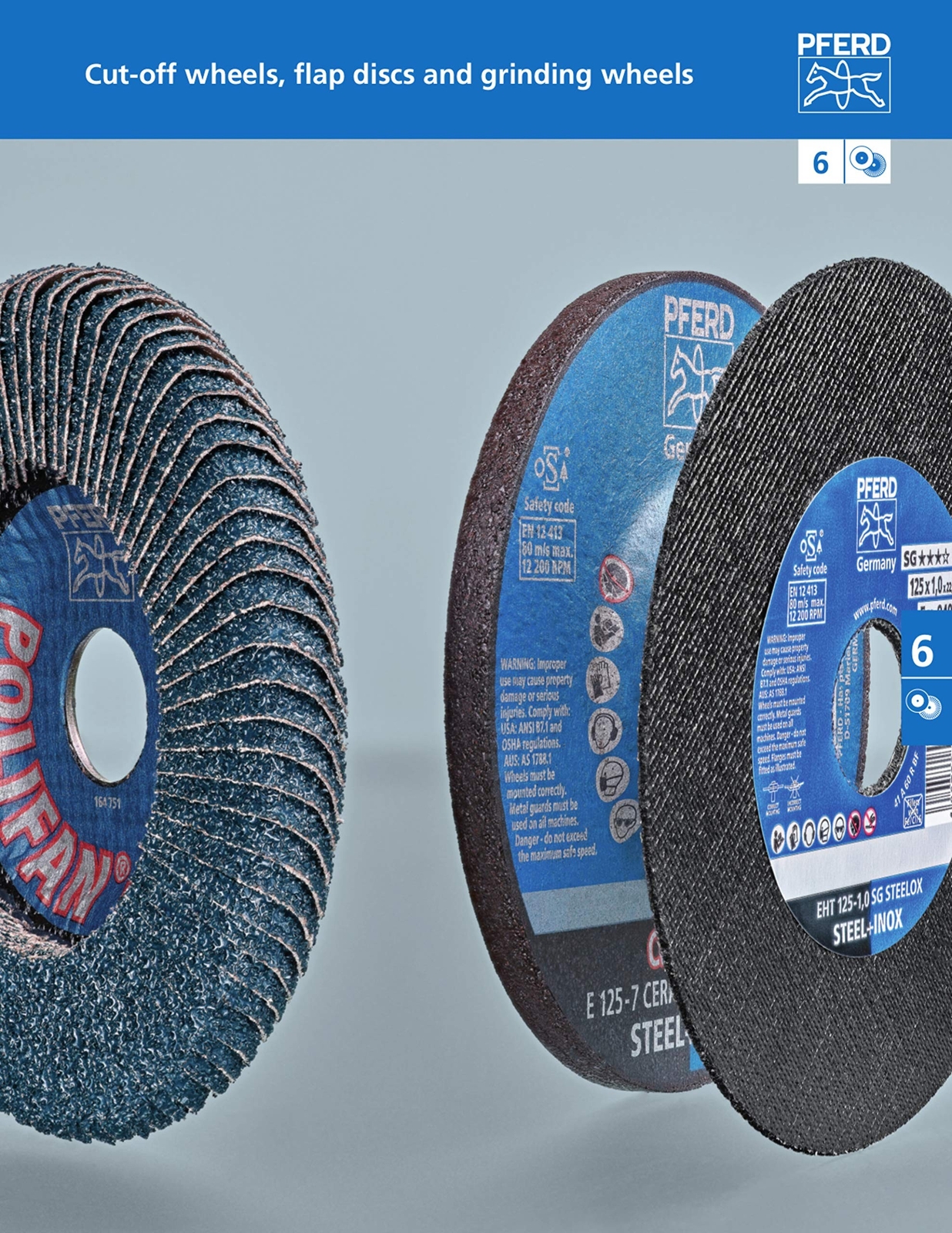 PFERD POLIFAN®-Curve Radial Type Flap Disc - 4-1/2" x 5/8-11" Thread ...