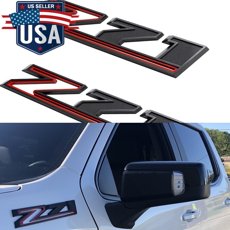 2PCS Fender Side Badge for Colorado Tahoe Suburban Silverado Z71 Emblem ...