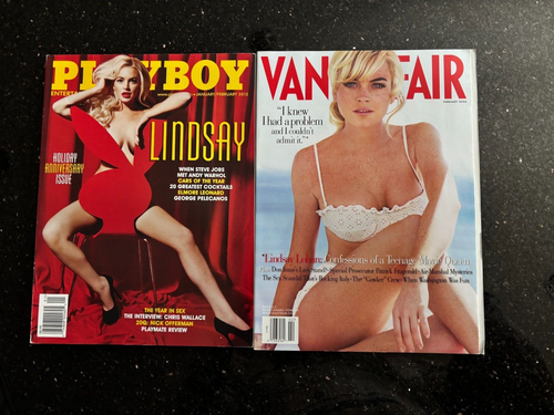 LINDSAY LOHAN Magazine Lot-PLAYBOY JAN. 2012-VANITY FAIR FEB. 2006-COLOR PIX | eBay