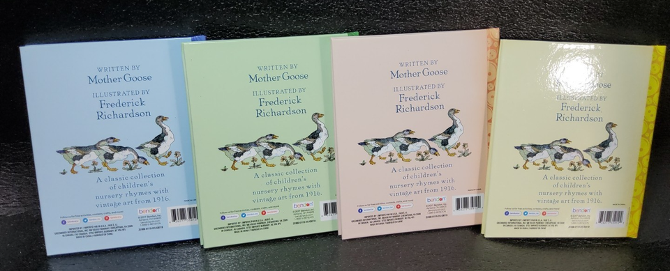 4 LITTLE BENDON BOOKS Pat-a-Cake, Jack & Jill, Goosey Goose, Hey Diddle ...