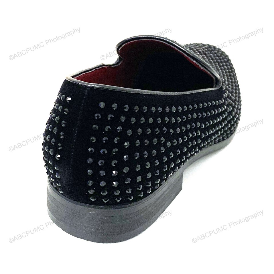 Men's Dress Shoes Rhinestone Stage Tuxedo Loafer Fashion Slip On Formal ...