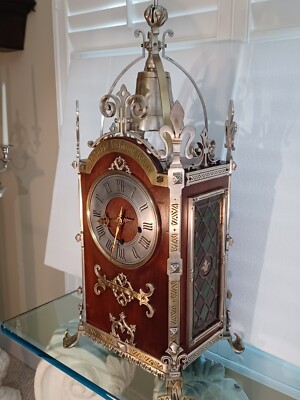 Antique FRENCH Westminster Gothic Style Table Clock by Vincenti; 1880 ...